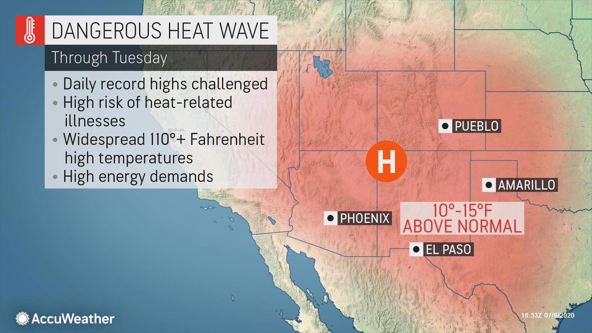 Scorching heat wave to intensify across southwestern US | 9news.com