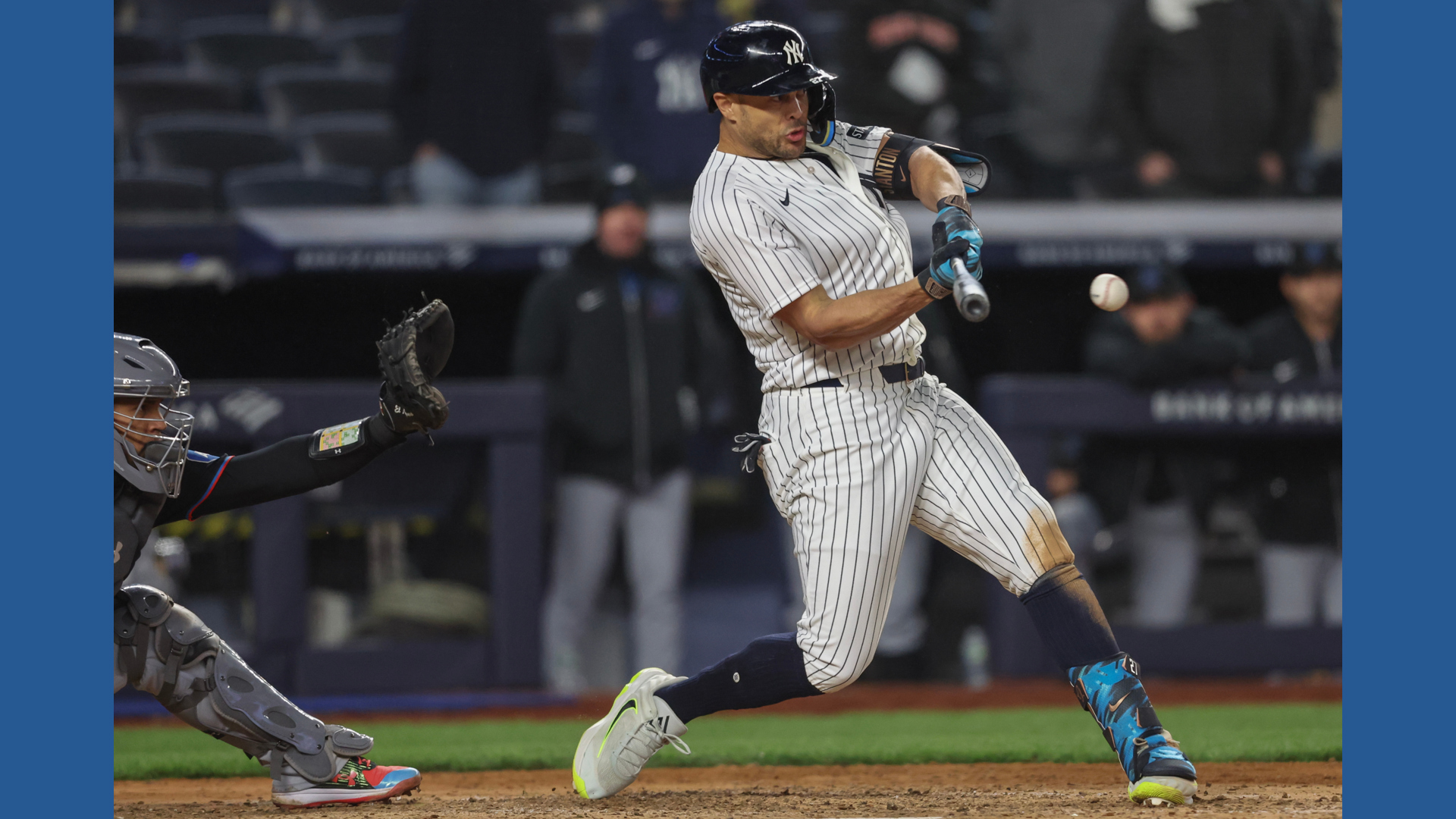 Giancarlo Stanton sparks Yankees with first regular-season stolen base ...