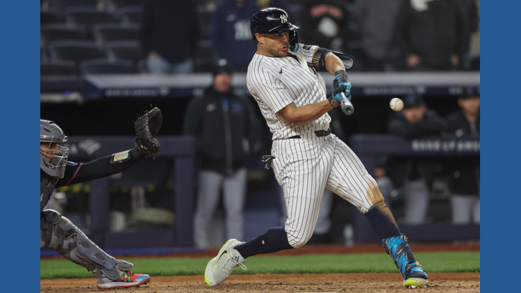 Giancarlo Stanton sparks Yankees with first regular-season stolen base ...