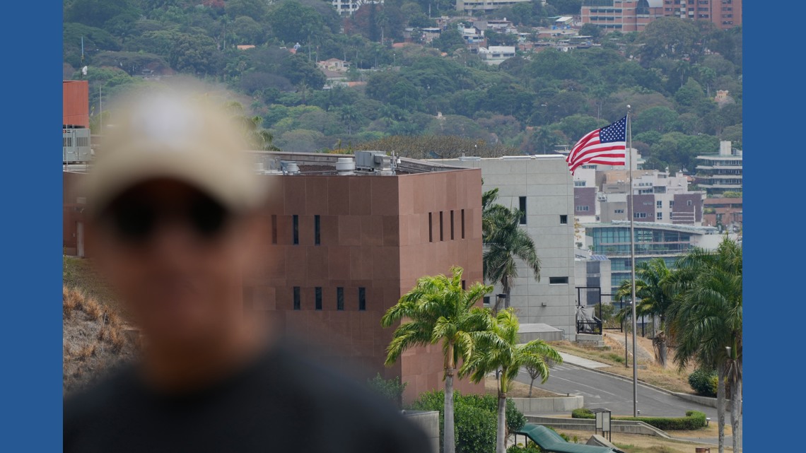 American flag raised at US Embassy in Venezuela for the 1st time since ...