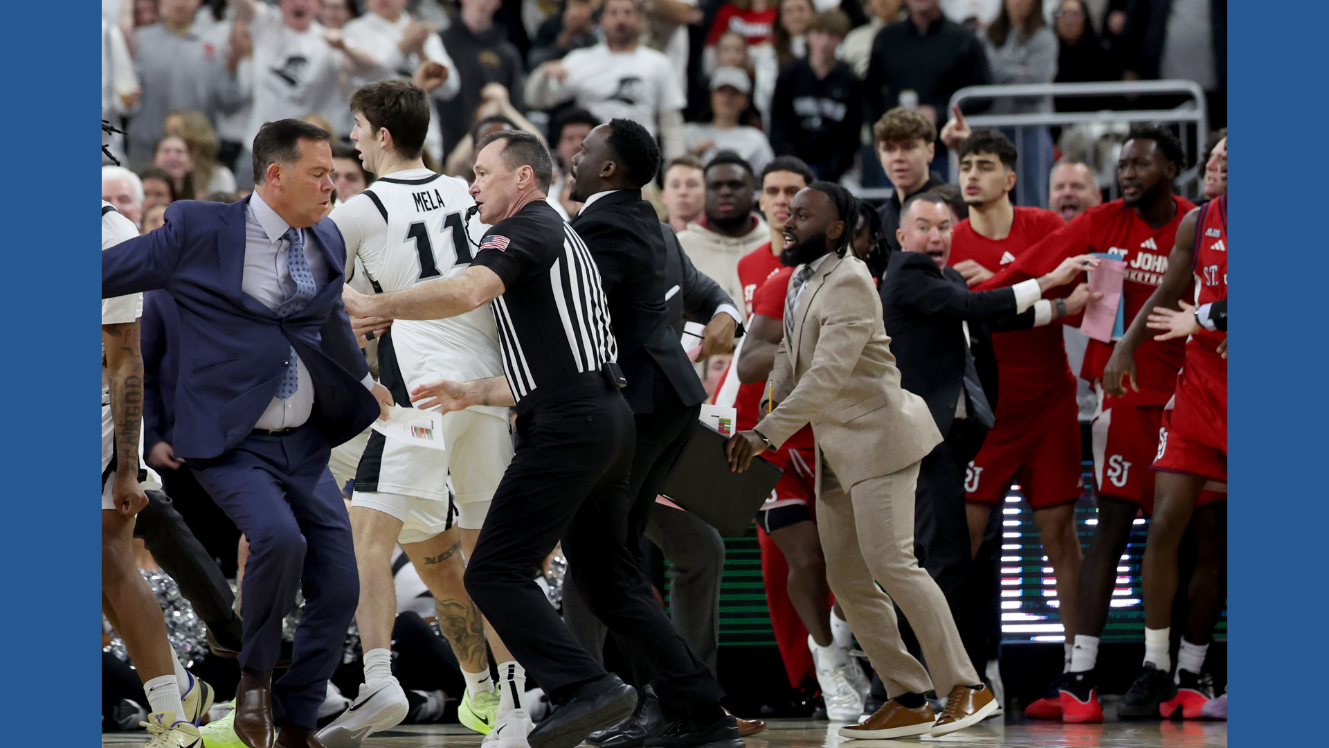 Fight breaks out between No. 17 St. John's and Providence and six ...