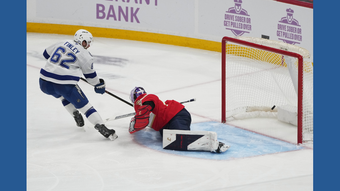 Jack Finley scores 1st NHL goal to help the Lightning beat the Panthers ...
