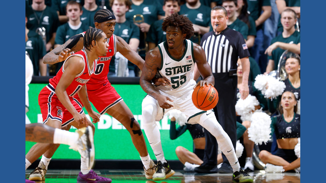 No. 17 Michigan State stays unbeaten with 84-56 win over Detroit Mercy ...
