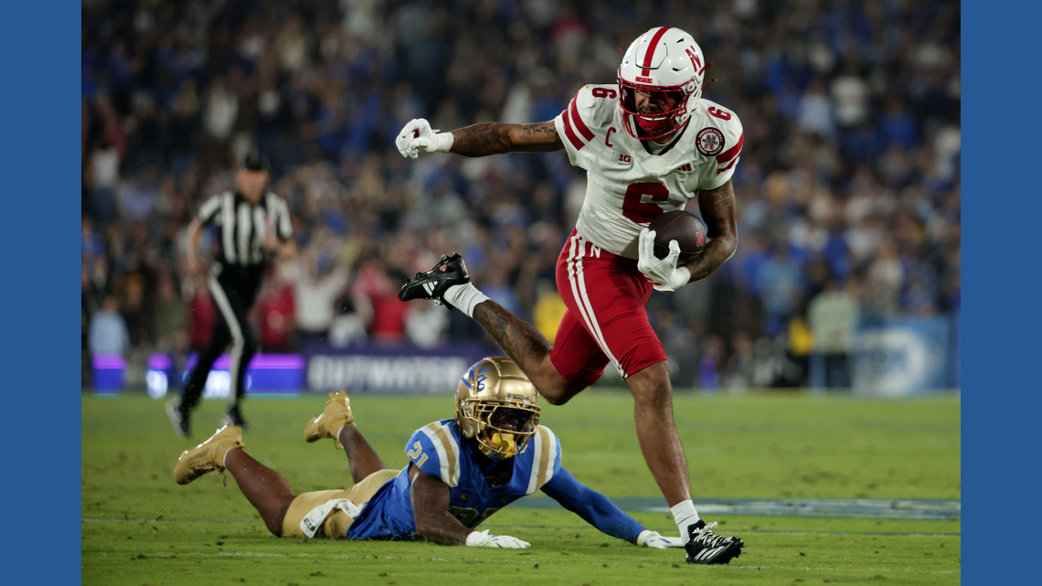 Lateef's impressive debut as a starter and Johnson's rushing lead Nebraska over UCLA 28-21 ...