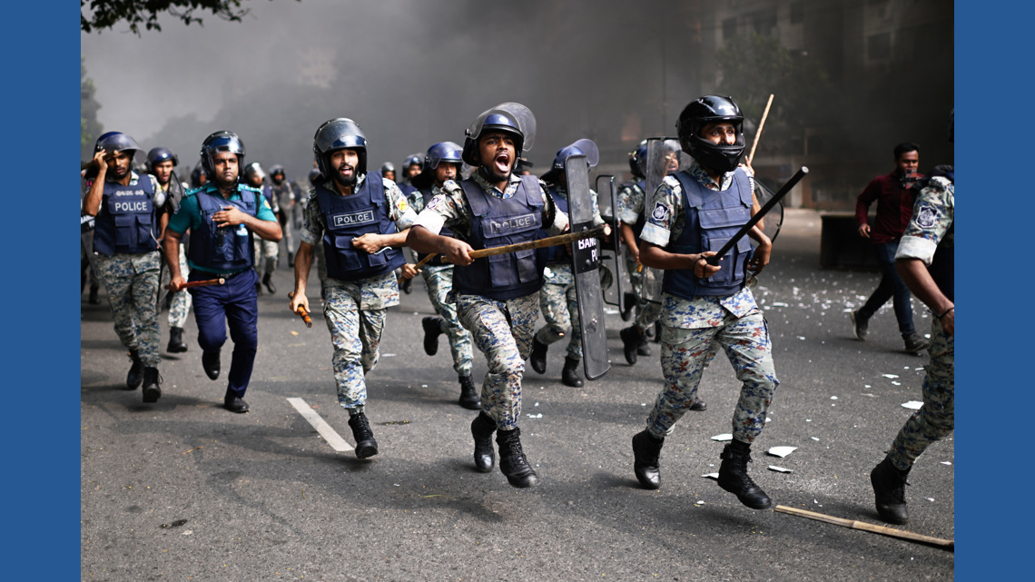 Clashes break out near Bangladesh parliament as major parties sign a ...