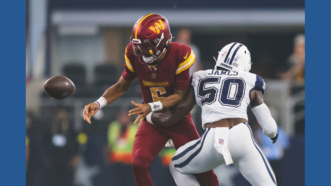 Commanders QB Jayden Daniels will have MRI after hamstring injury in ...