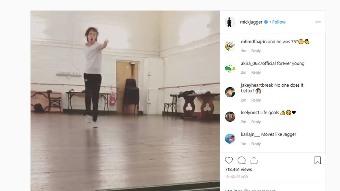 Watch Mick Jagger, 75, dancing weeks after heart surgery | 9news.com