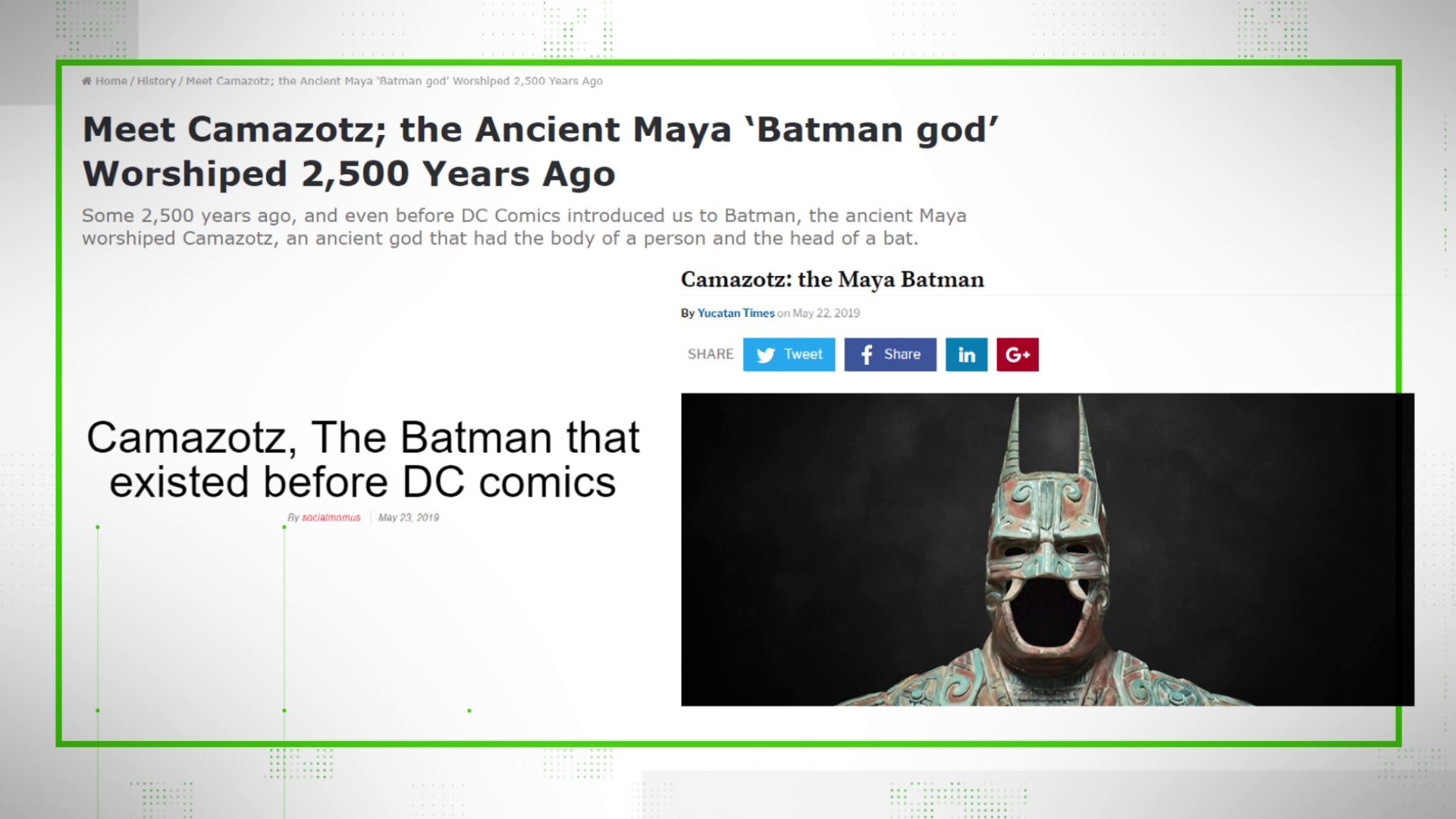 VERIFY: No, the Mayans didn't make a 'Batman' sculpture | 9news.com