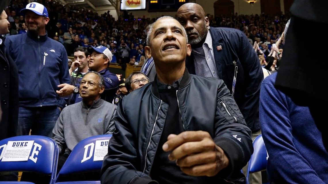 Obama’s style catches Internet’s eye at UNC vs Duke game | 9news.com