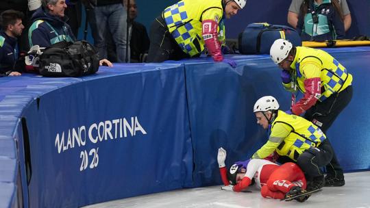 Polish short-track speedskater recovering from surgery after blade cuts ...