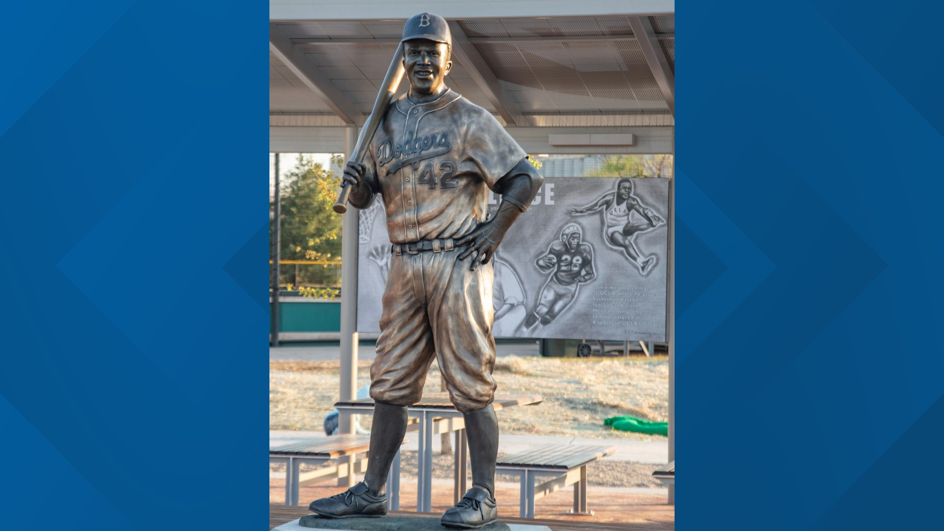 Burned remnants of stolen Jackie Robinson statue found in Kansas ...