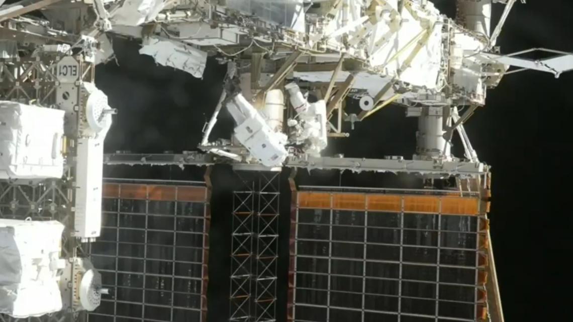 NASA astronauts conduct spacewalk to upgrade ISS solar panels | 9news.com