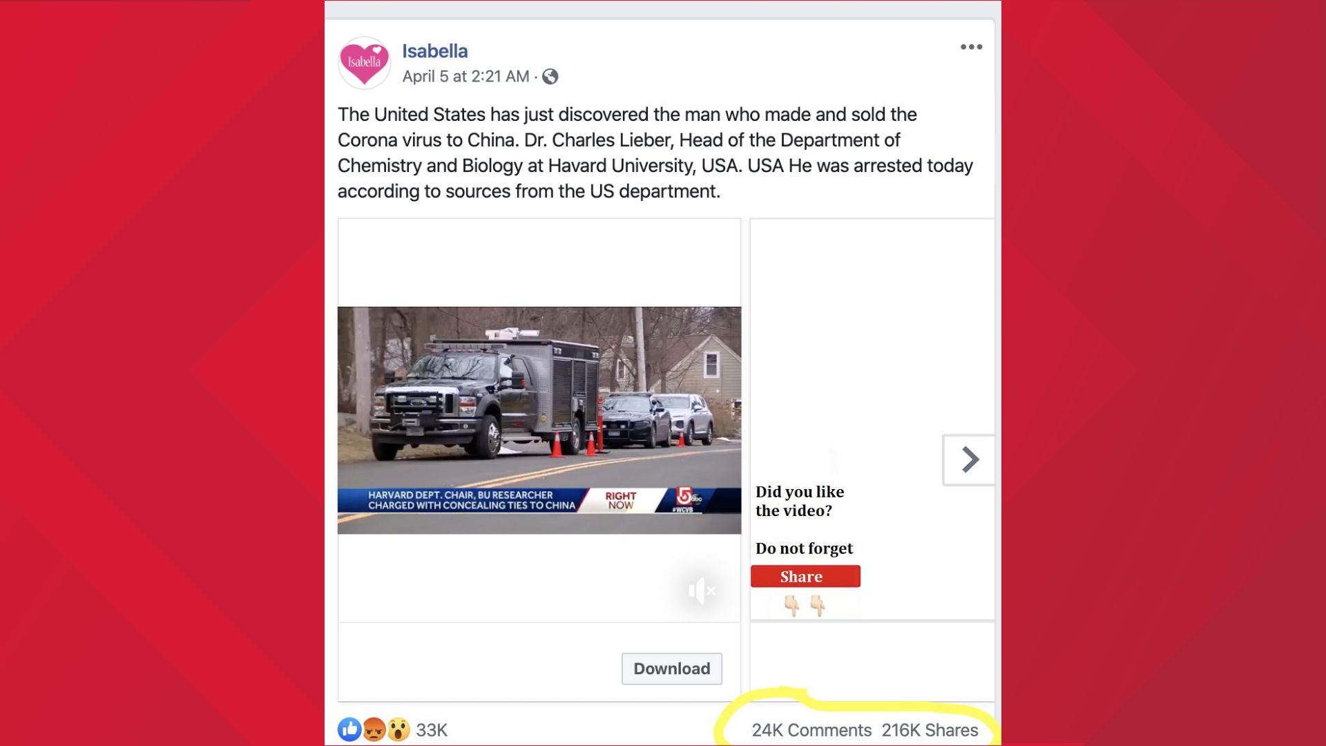 VERIFY: False claim alleging a Harvard professor was arrested for ...
