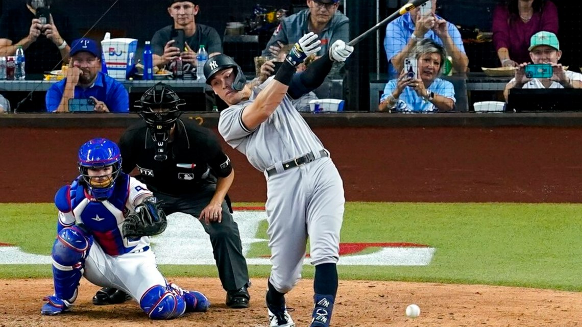 Aaron Judge hits 62nd homer to break Maris' AL record | 9news.com