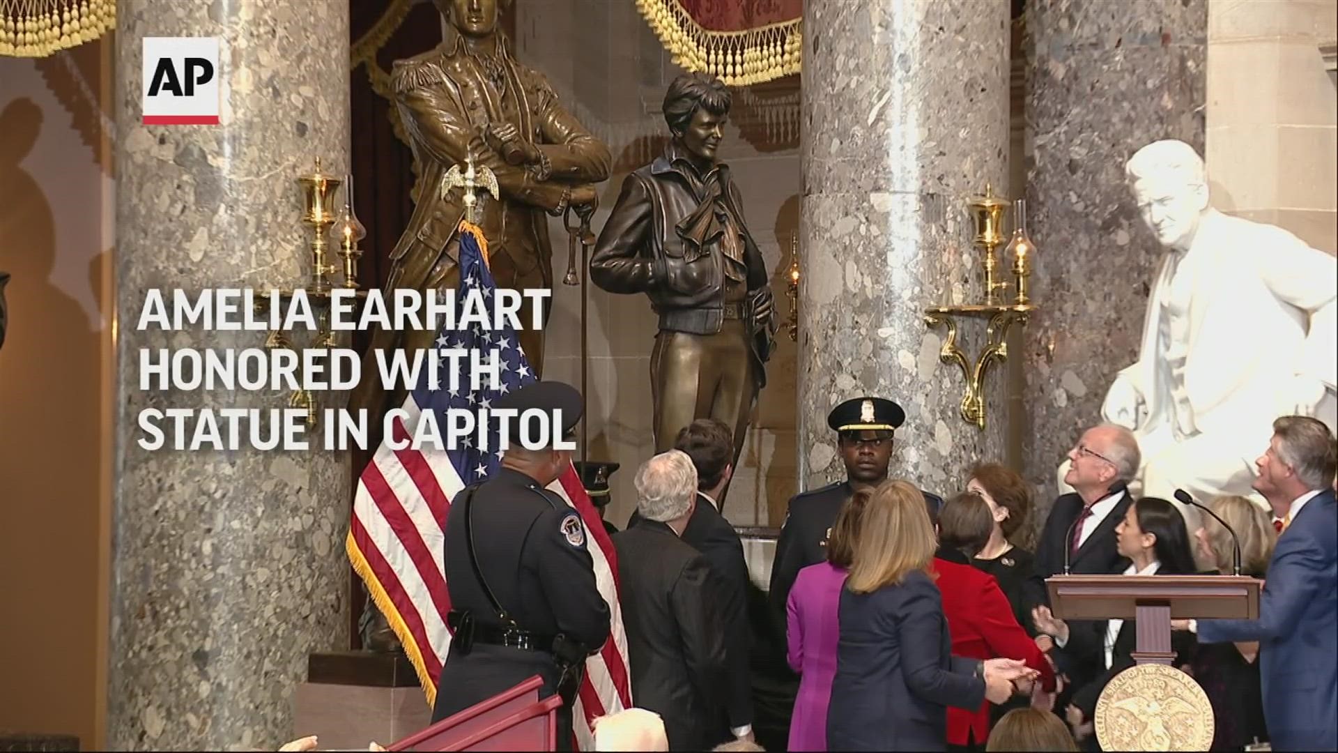 Amelia Earhart statue unveiled at U.S. Capitol | 9news.com