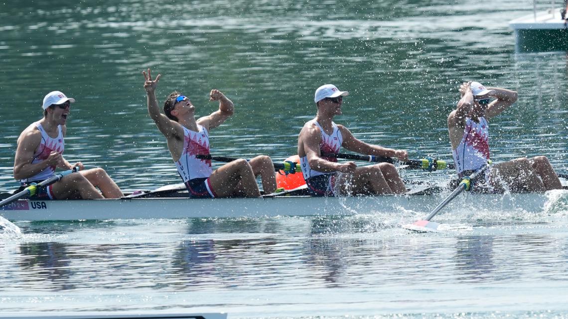 US rowing team wins gold in men's four, first time in 64 years | 9news.com