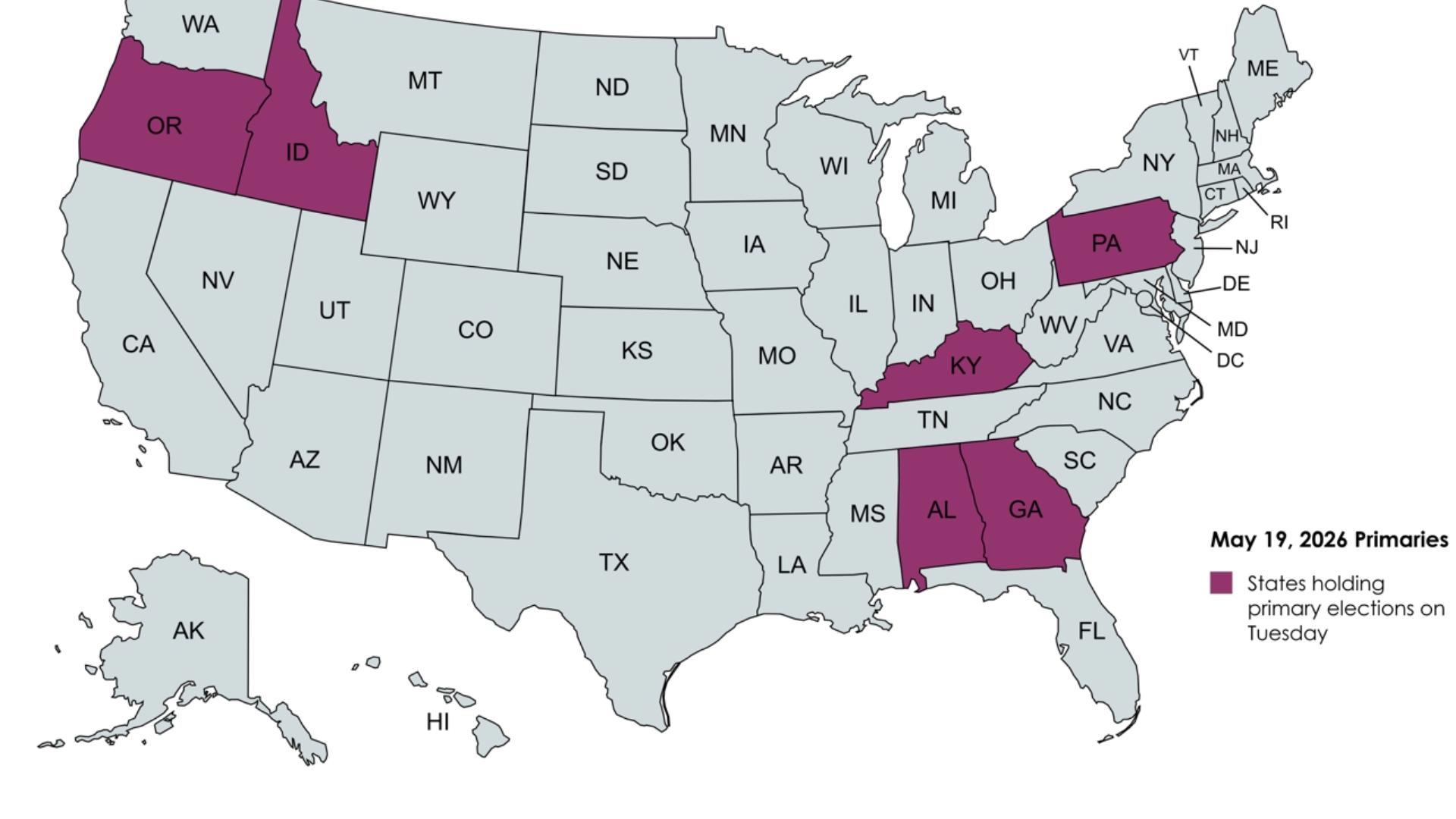 May 19 primary election results: Live maps for key races | 9news.com