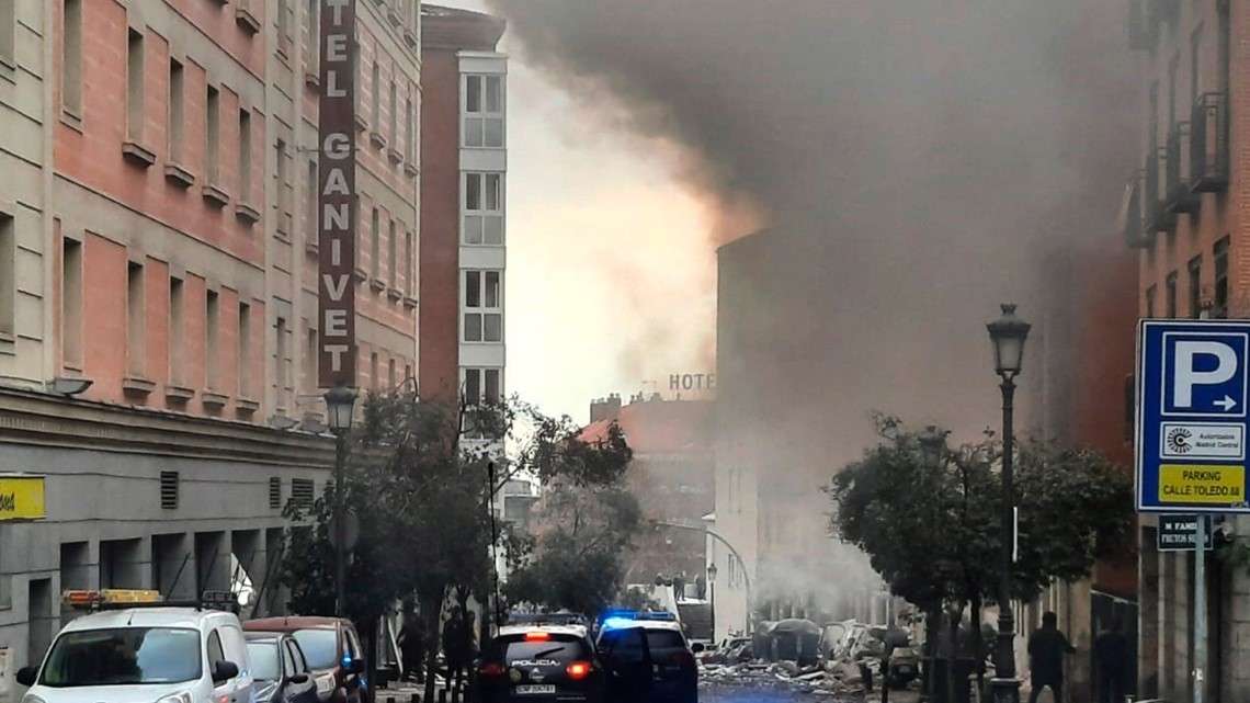 Explosion in Madrid, Spain destroys building | 9news.com