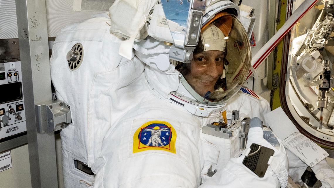 Stuck NASA astronaut Suni Williams steps out on spacewalk after months in orbit | 9news.com