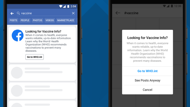 Facebook debuts new feature to stop spread of vaccine misinformation ...