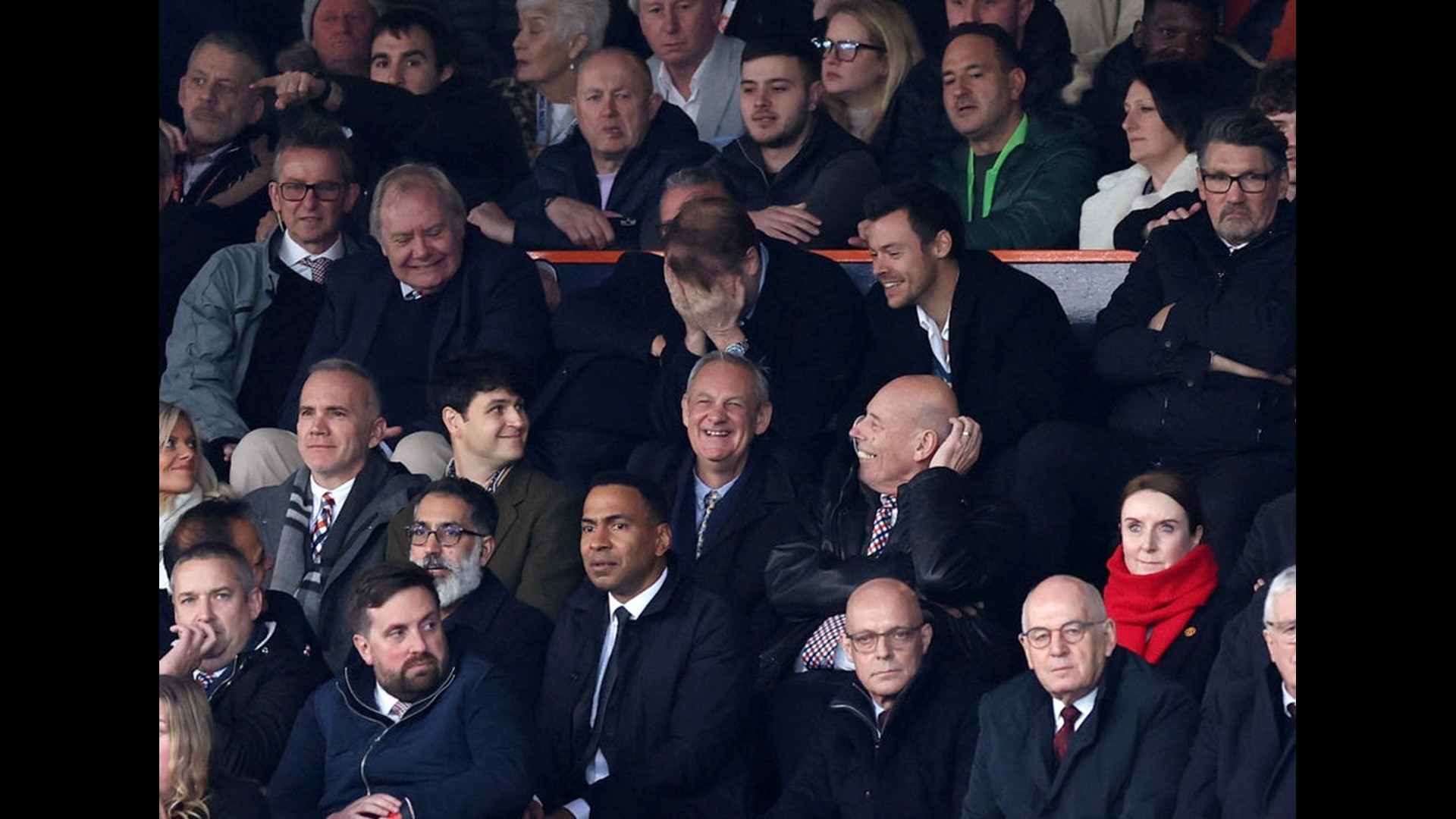 Harry Styles Makes Rare Appearance at Luton Town vs. Manchester United ...