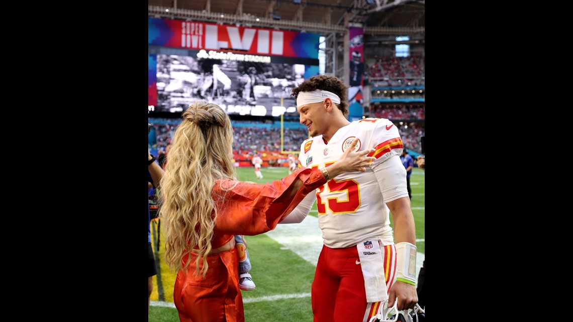 Patrick Mahomes Kisses Wife Brittany and Daughter Sterling Skye Ahead ...