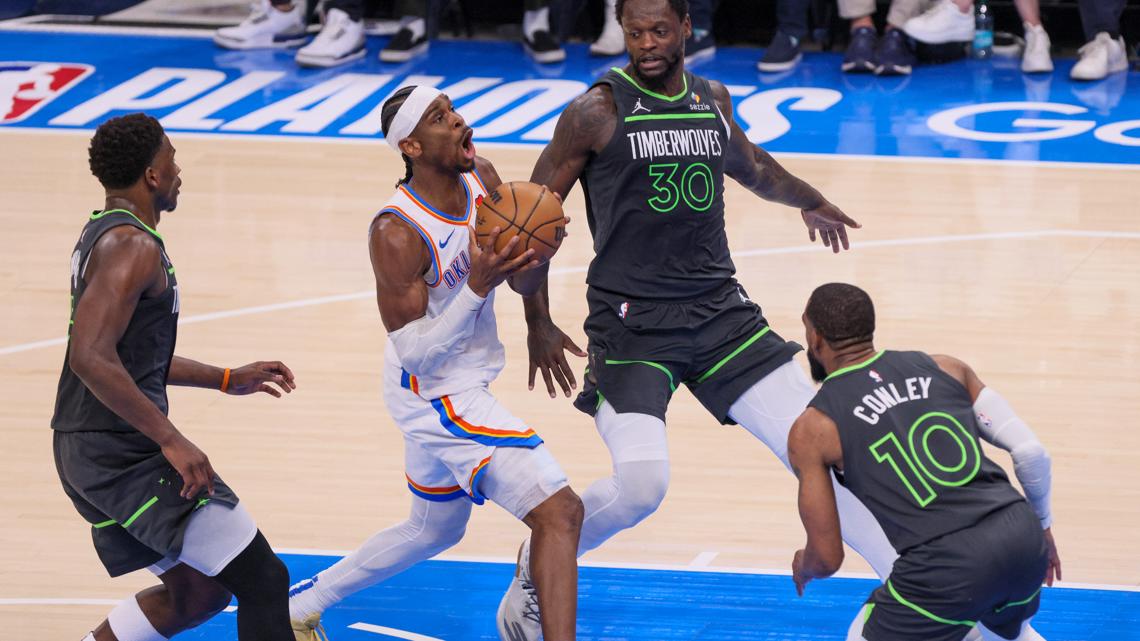Wolves struggle in second half as Thunder win Game 1 | 9news.com