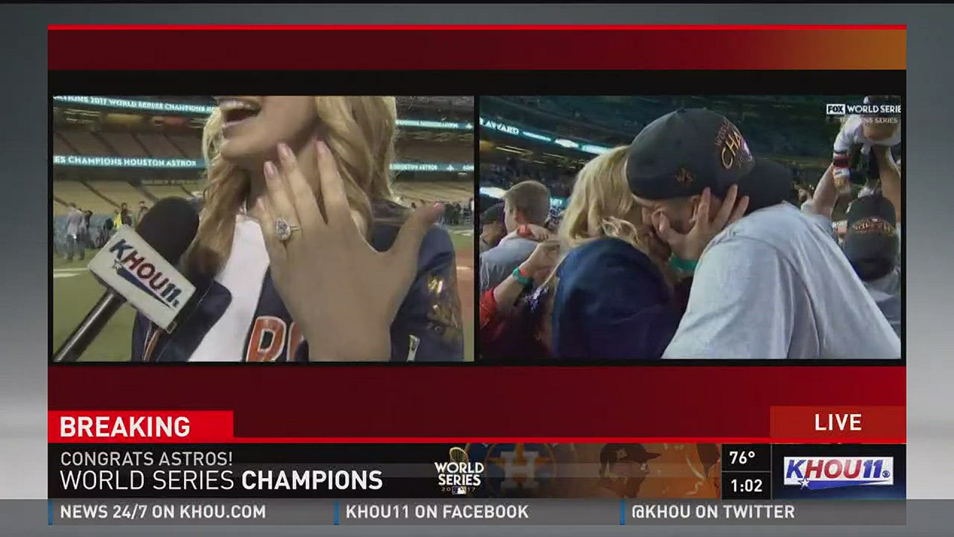 WATCH: Correa proposes to girlfriend after World Series win | 9news.com