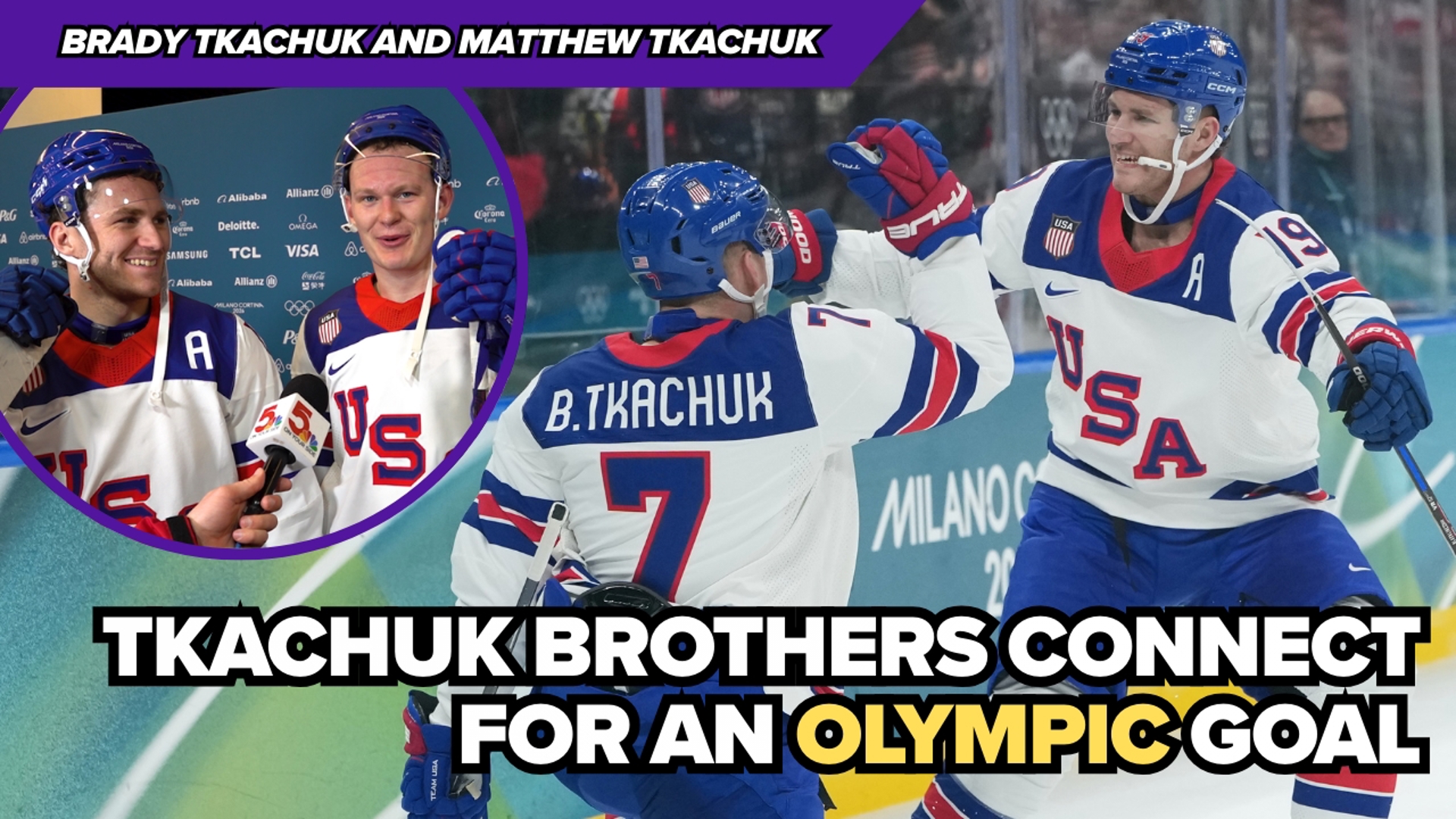 Tkachuk brothers connect for goal in Team USA Olympic opener | Brady ...