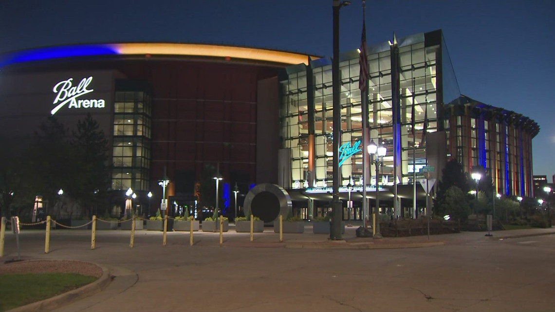 A look at how crews change the lights at Denver's Ball Arena | 9news.com
