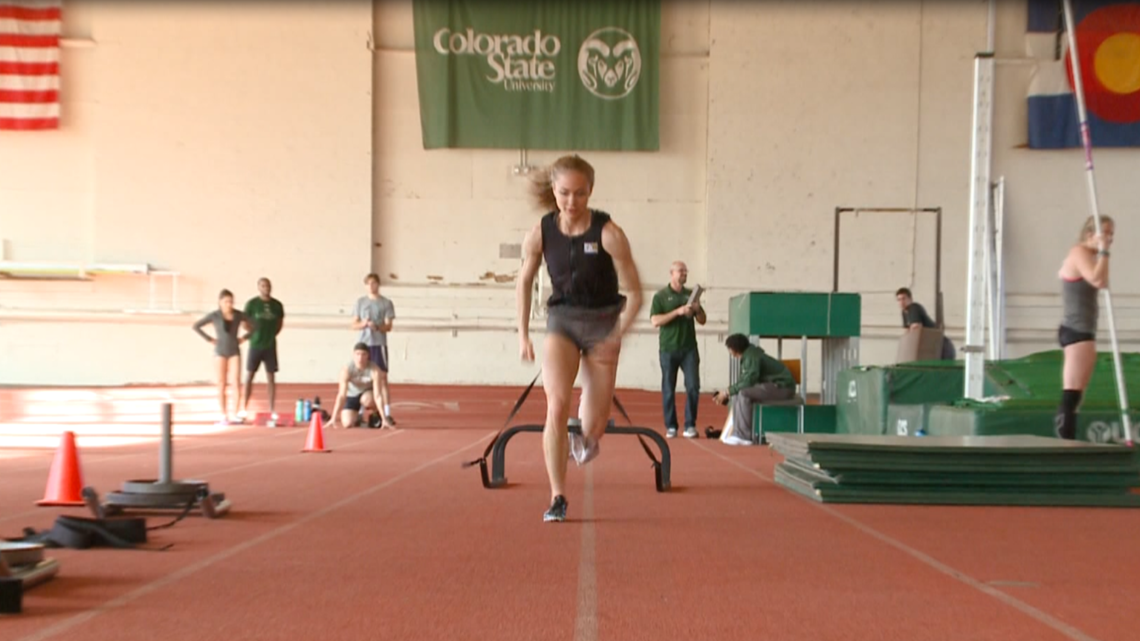 Marybeth Sant lighting up the track for Colorado State | 9news.com
