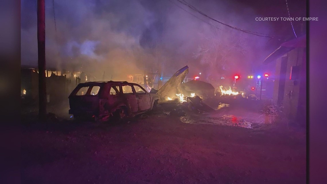 Fire in Empire trailer park damages trailers, vehicle | 9news.com