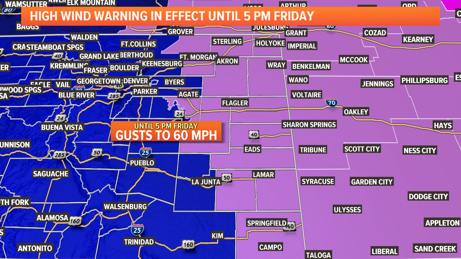 Strong winds through Friday for much of Eastern Colorado | 9news.com