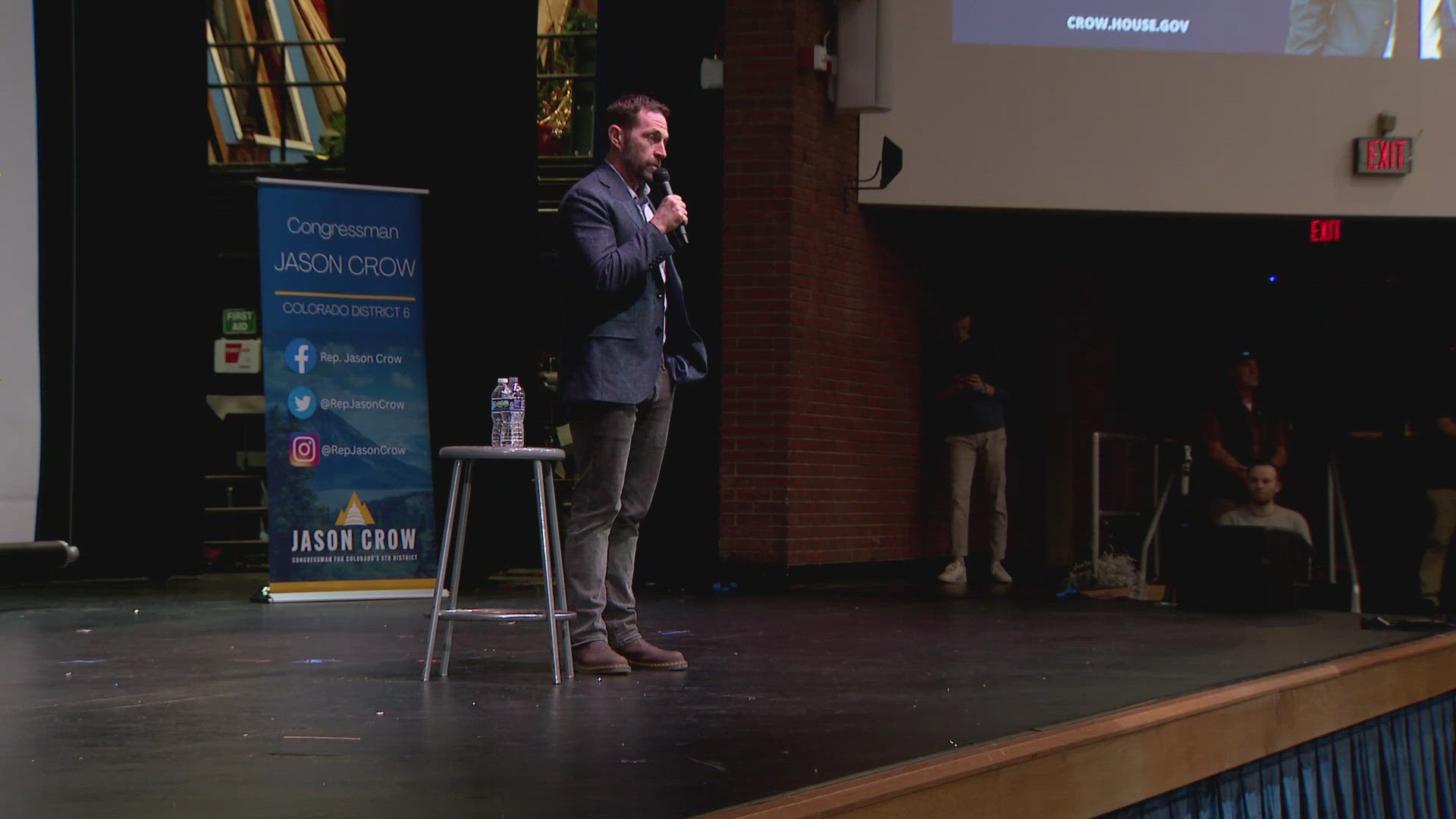 Rep. Jason Crow hosts town hall at Aurora high school | 9news.com