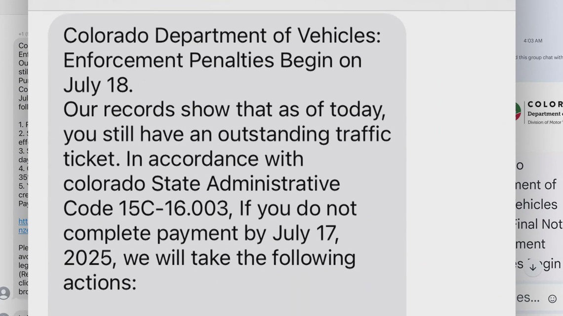 Colorado DMV text message scam comes back around | 9news.com