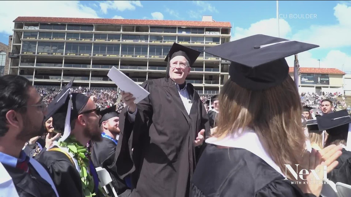 CU celebrates Vietnam vet at his delayed graduation ceremony | 9news.com