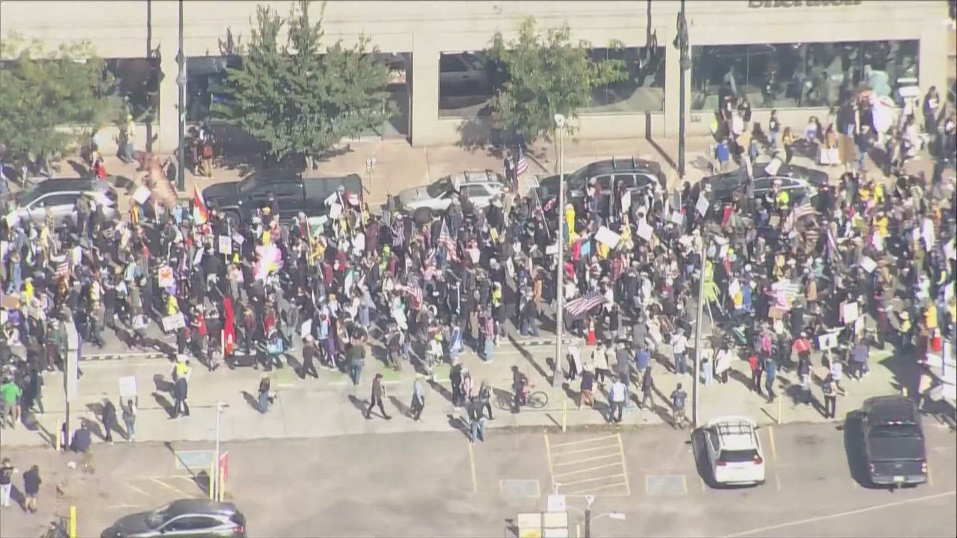 Denver Police arrest 12 during 'No Kings' protests | 9news.com