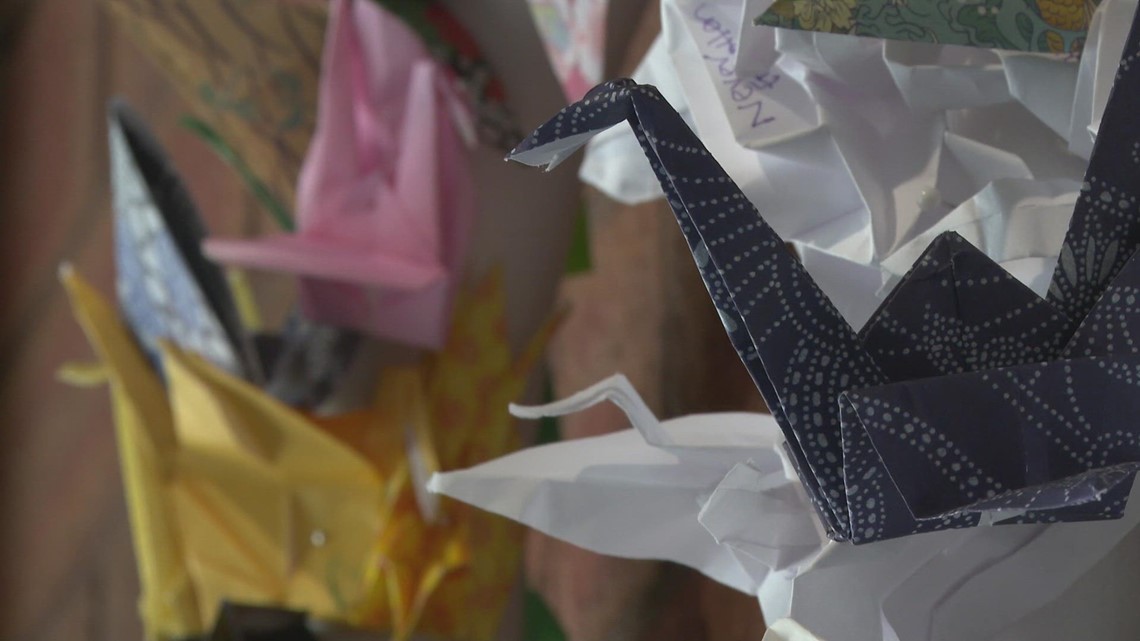 Paper cranes for mass shooting survivors | 9news.com