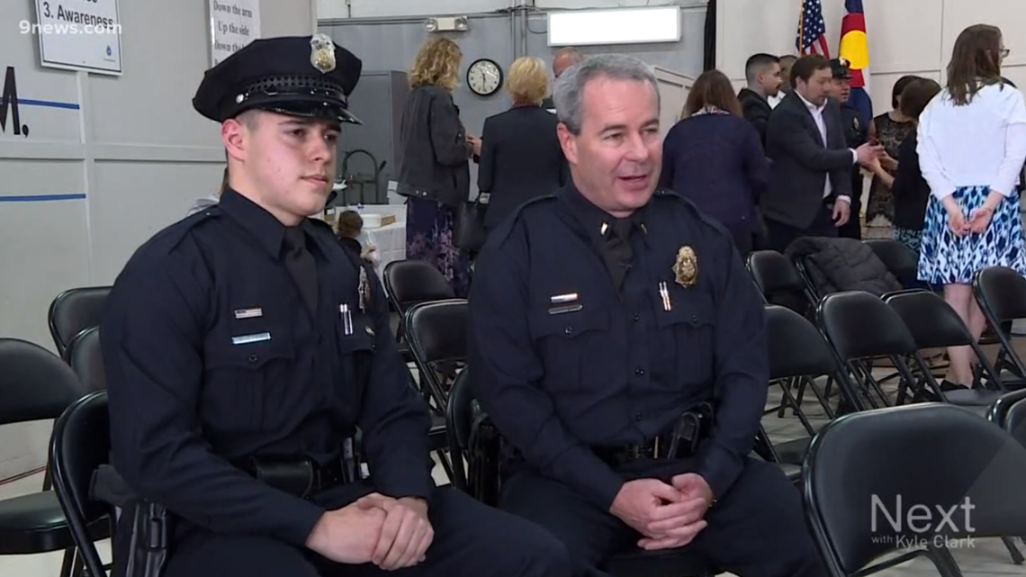 Son follows in father's footsteps into Denver Police Department | 9news.com