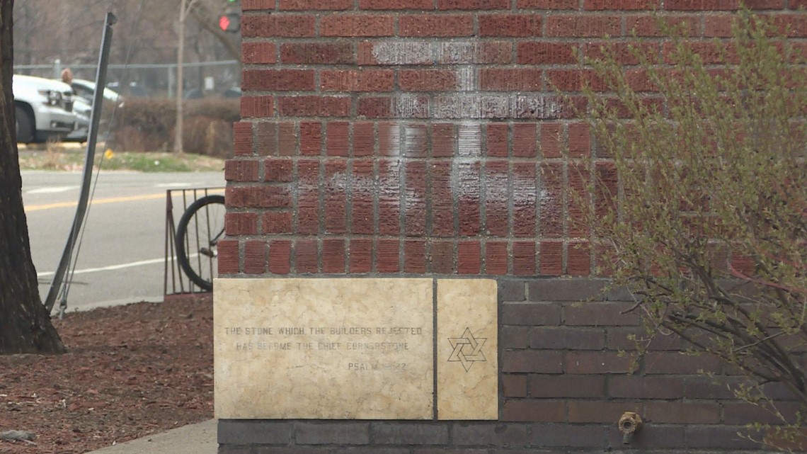 Two Swastikas spray-painted on Denver synagogue, one man in custody ...