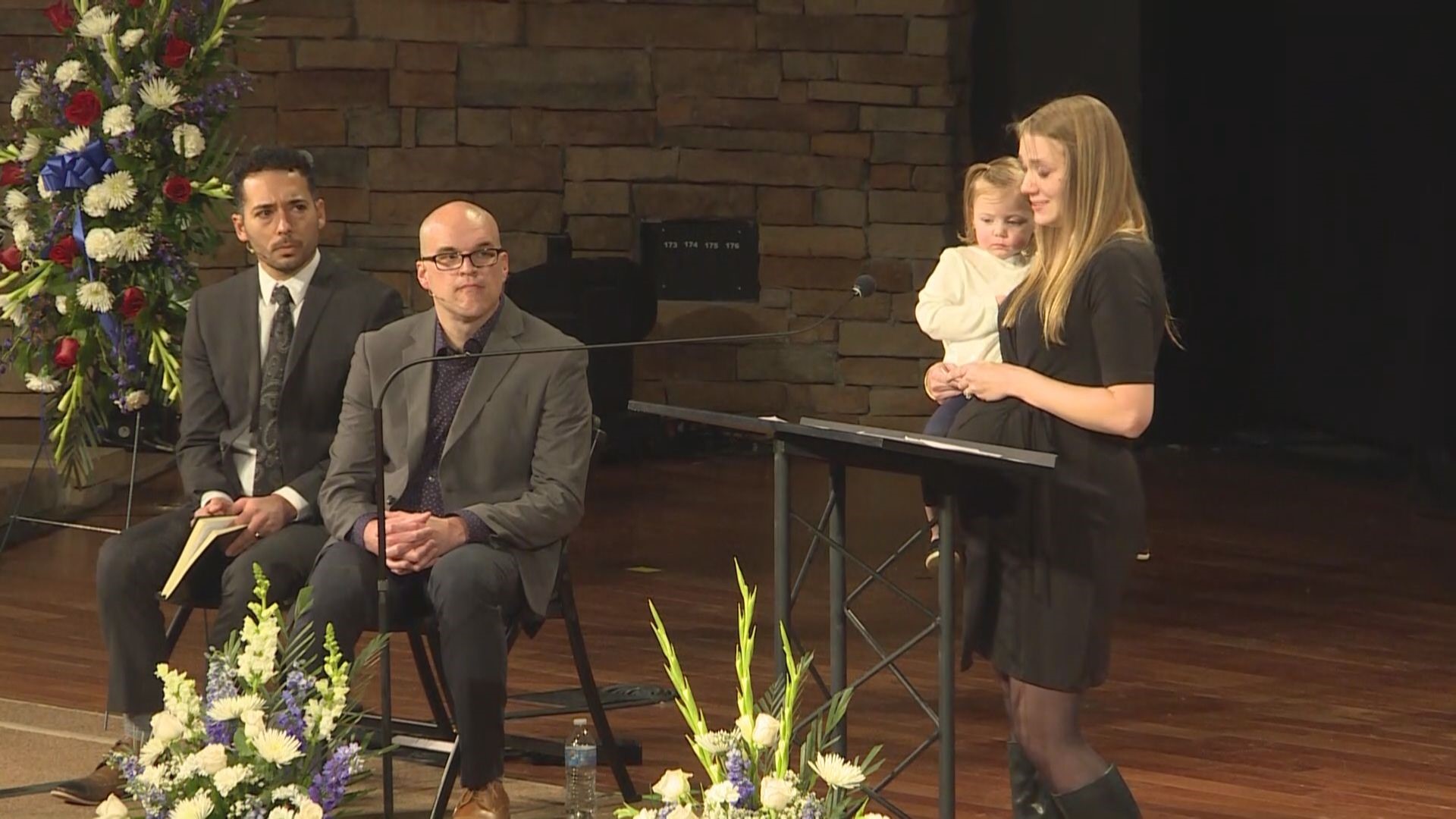 'Wish we could kiss you': Pregnant wife of fallen firefighter remembers ...