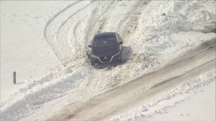 Aerial footage of the March 2021 blizzard in Denver | 9news.com
