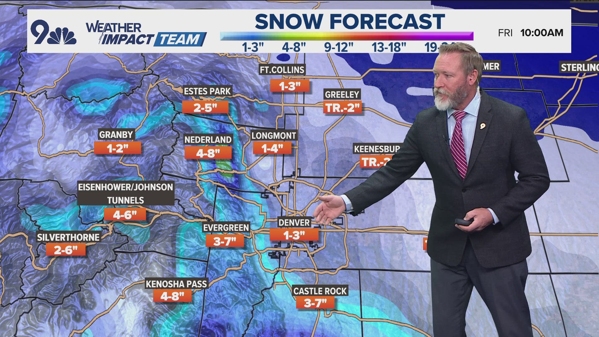 Latest forecast | Snow starts to pick up around Denver | 9news.com
