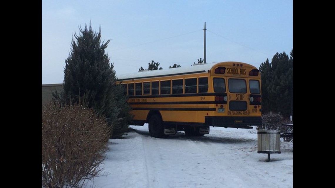 DPS bus runs into tree after taking a wrong turn | 9news.com