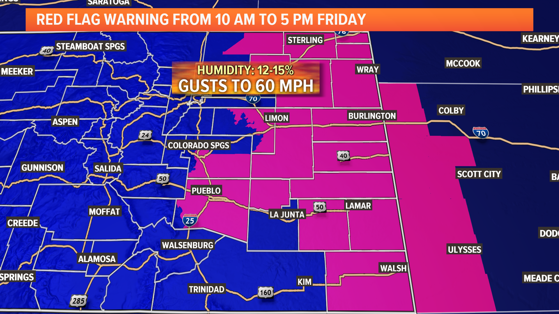 Strong winds through Friday for much of Eastern Colorado | 9news.com