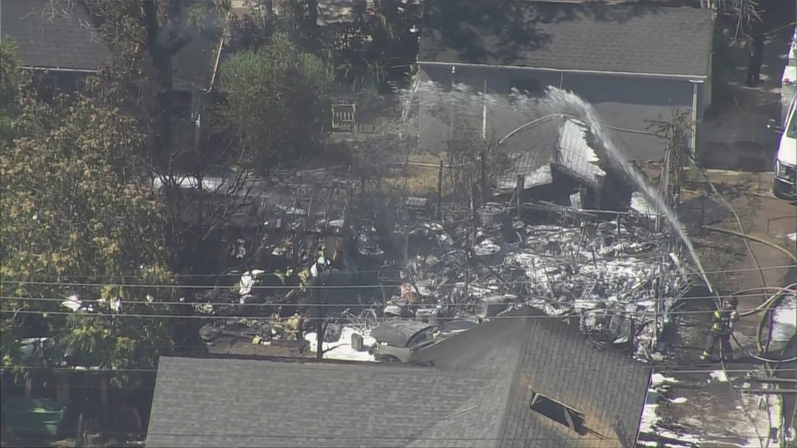 Latest headlines | Crews work to put out a blazing house fire in Denver ...