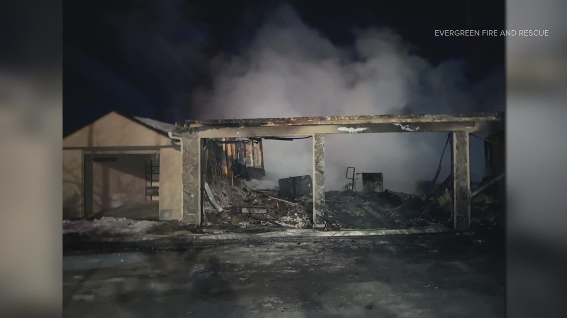 Crews respond to early morning fire in Evergreen | 9news.com