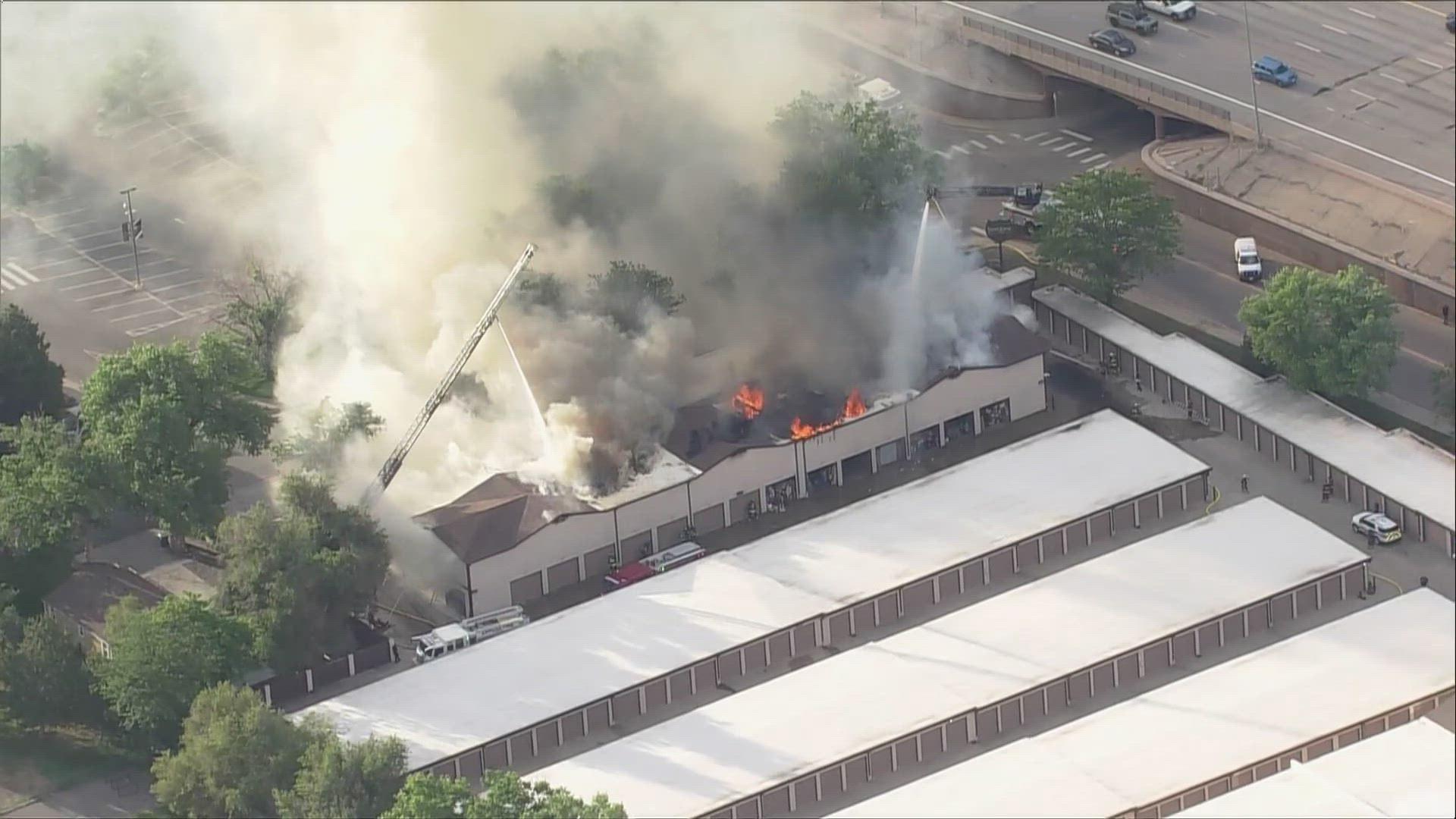 2 firefighters injured battling storage unit fire in Arvada | 9news.com