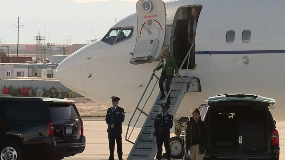 First lady Jill Biden's aircraft diverted to Denver after issue | 9news.com