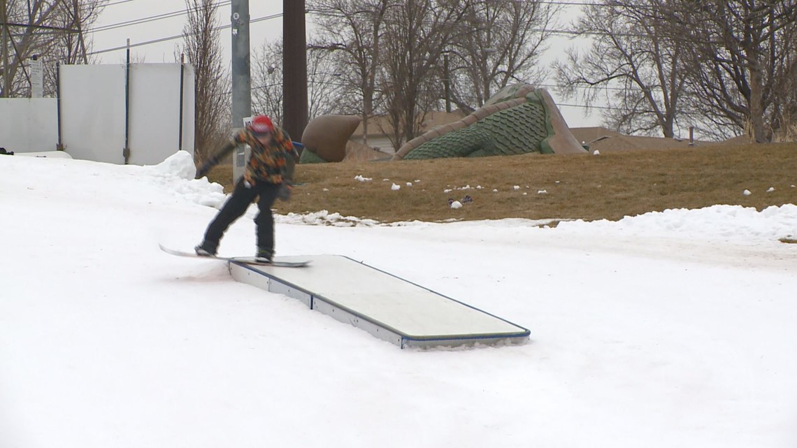 Denver’s free urban ski terrain park is now open at Ruby Hill | 9news.com